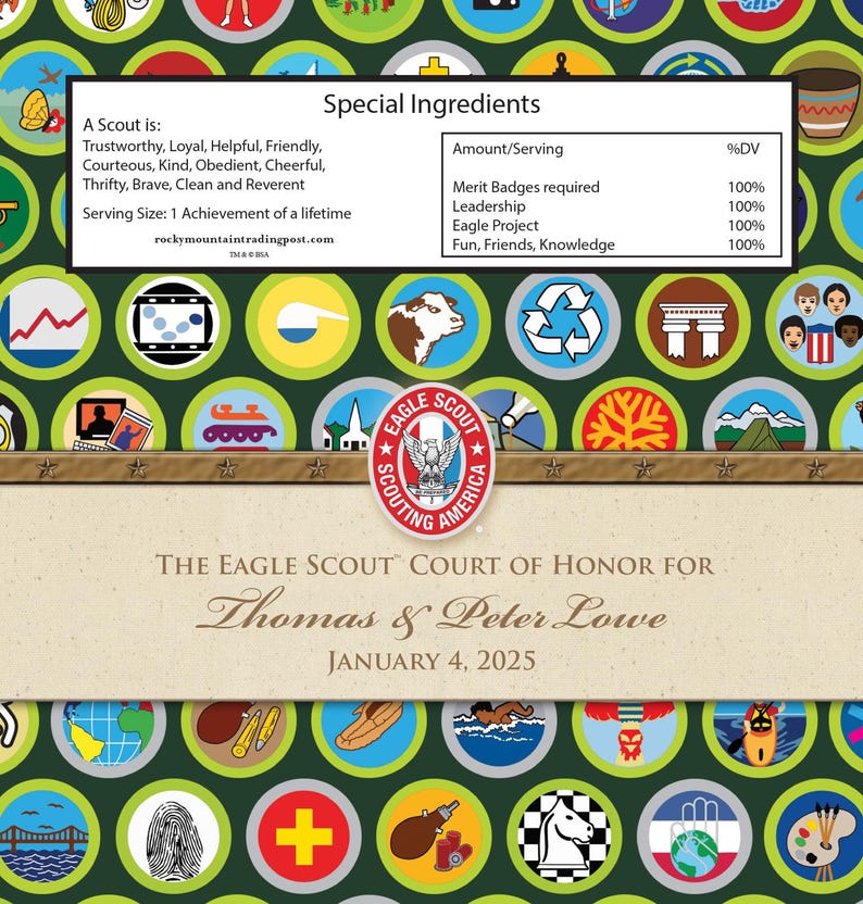 Meritsofscouting Eagle Scout Candy Bar Wrappers, Eagle Scout Court of ...