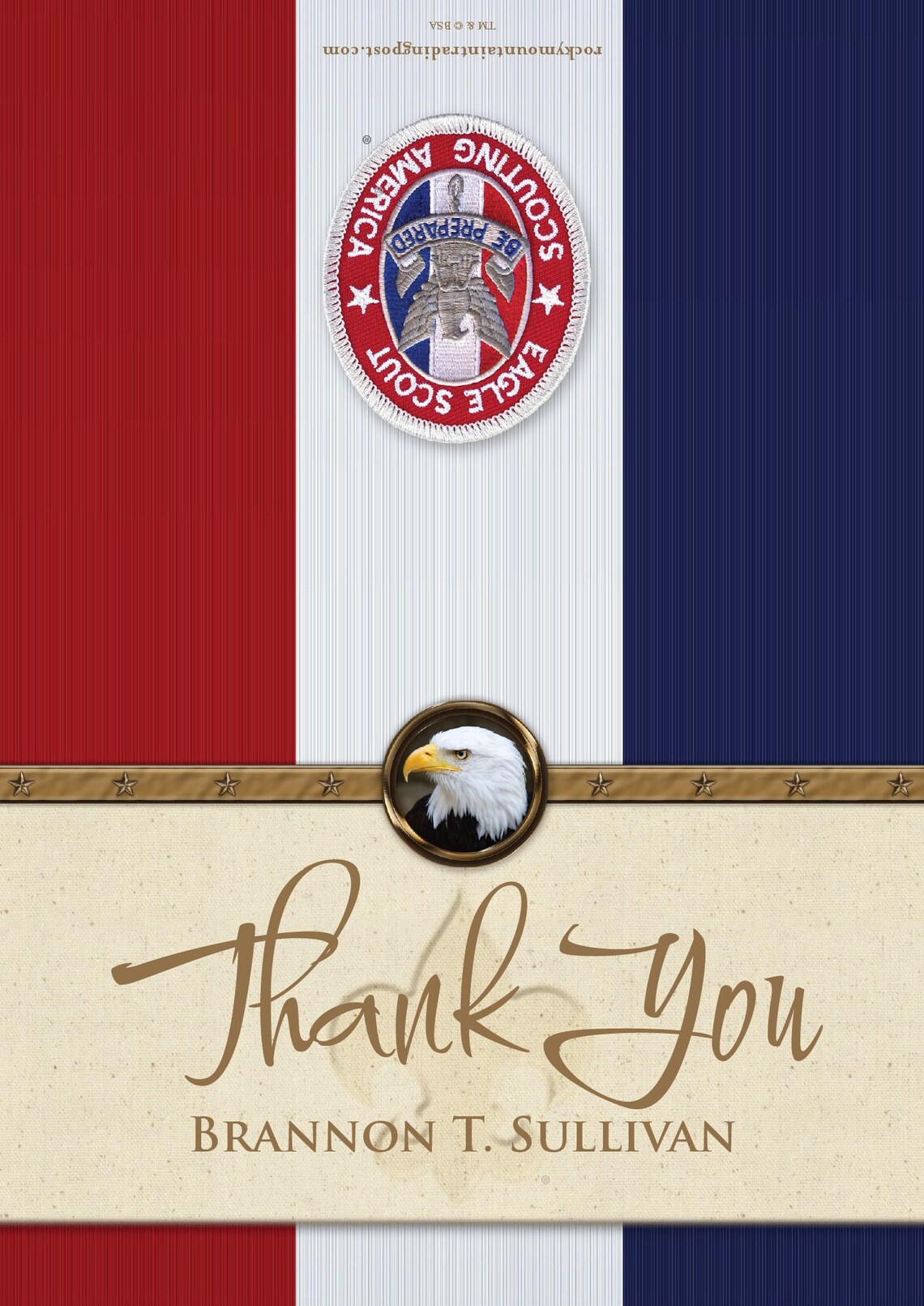 Integrity Thank You Cards, Eagle Scout, Customized, Court of Honor ...