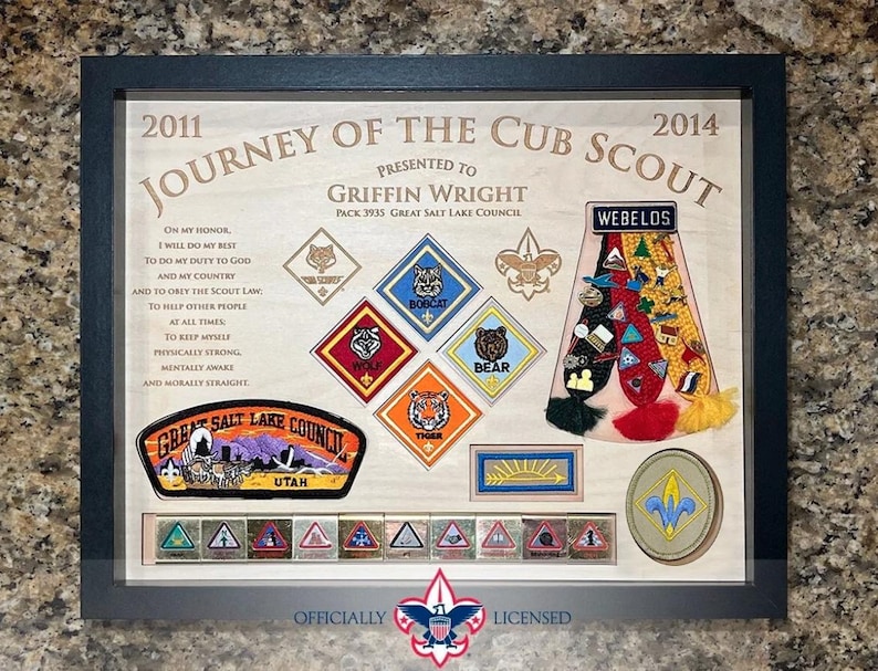 Honor the Achievement - Journey of the Cub Scout Plaque, 11x14 Wood ...