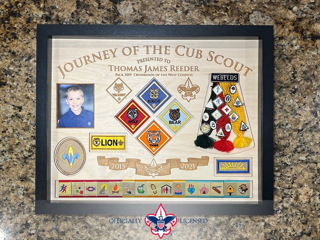 Honor the Achievement - Journey of the Cub Scout Plaque, 11x14 Wood ...