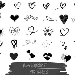 Heart Outline SVG Bundle | Valentine's Day Clipart (digital Download ...
