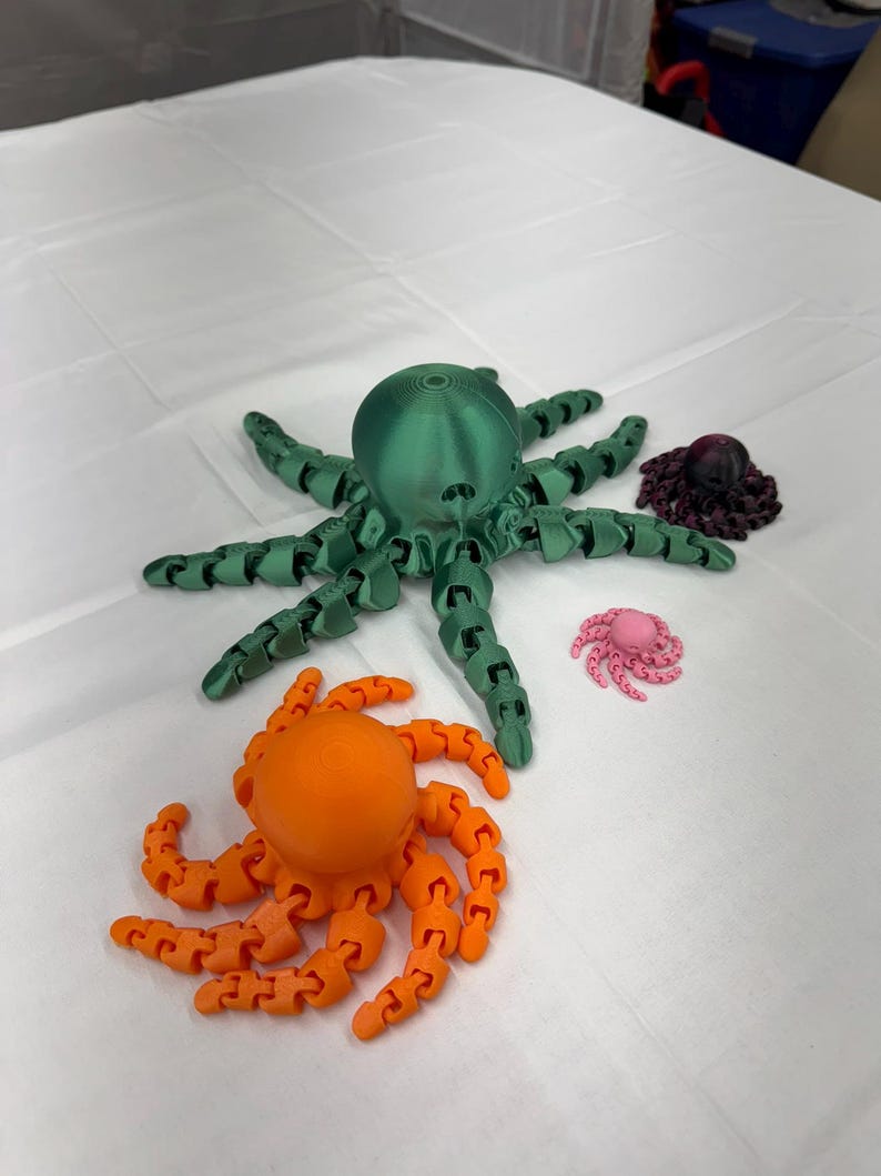 Articulating Octopus 3D Printed - Etsy