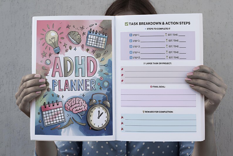 ADHD Planner Canva Template | Editable Neurodivergent Planner for Focus ...