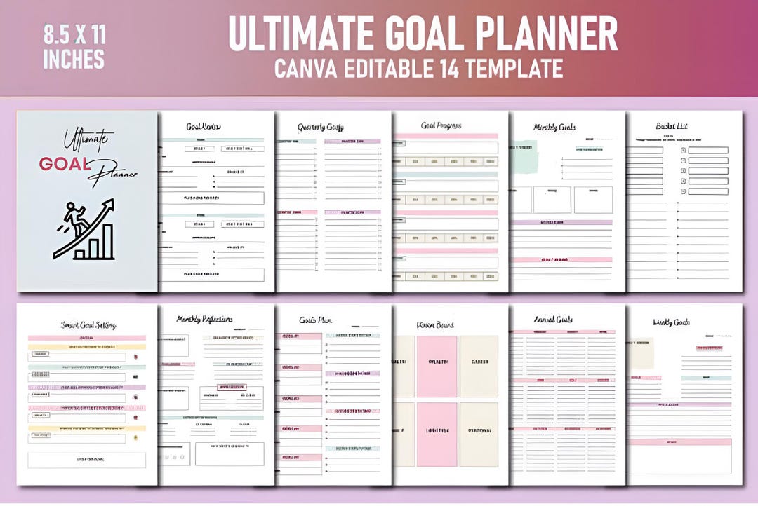 Ultimate Goal Planner | Printable PDF, Habit Tracker - Etsy UK