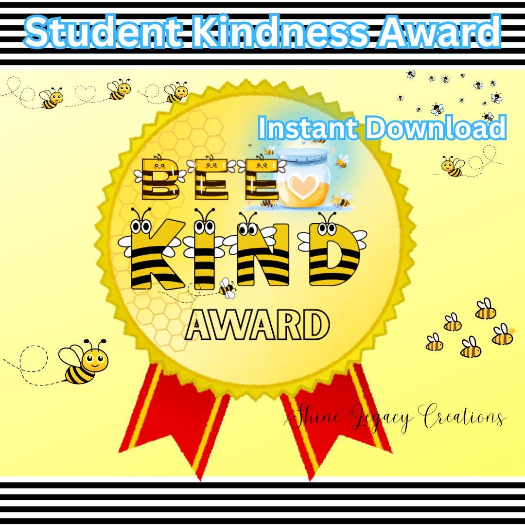 Kindness Student Recognition Award - Etsy