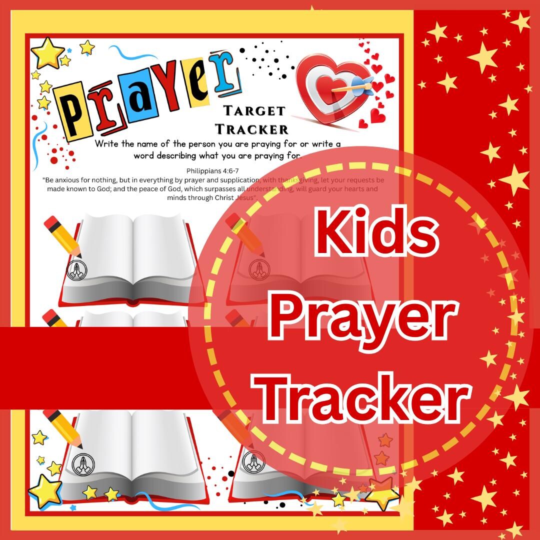 Kids Prayer Target Tracker - Write -pray - Watch God Answer - Etsy