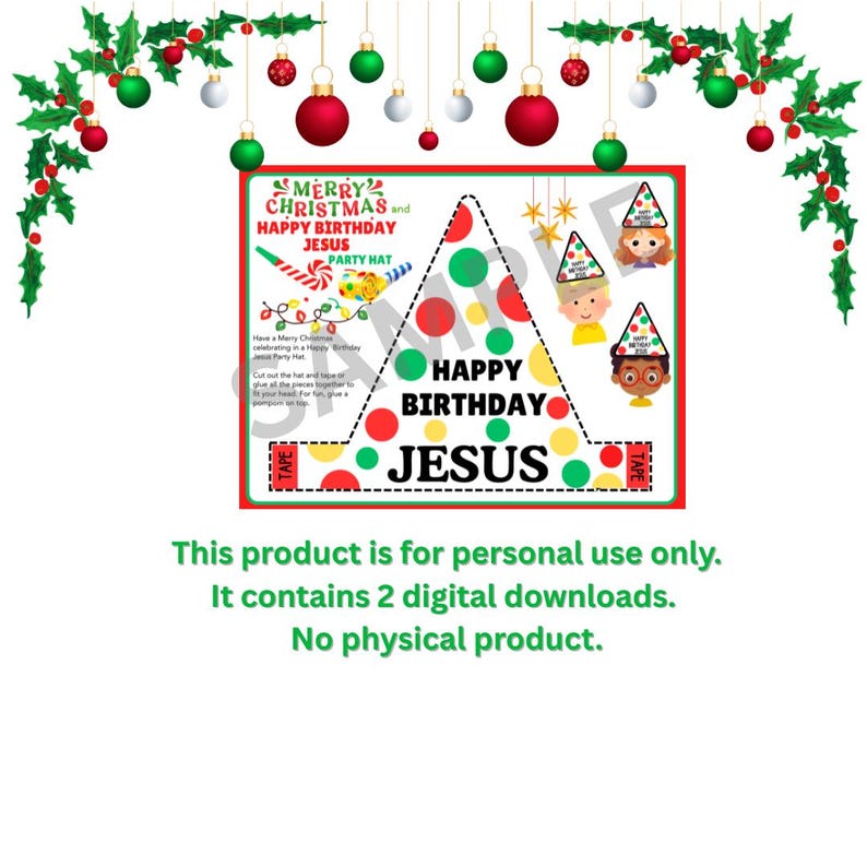 Party Hat - Happy Birthday Jesus - Etsy