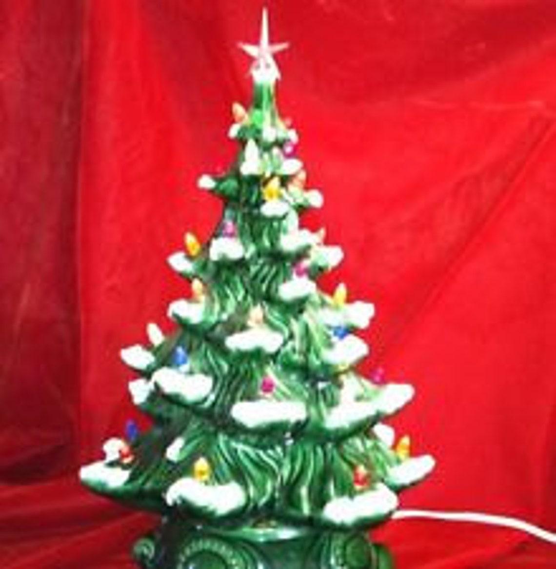 18" Atlantic Ceramic Christmas Tree With Extra Snow Tips - Etsy