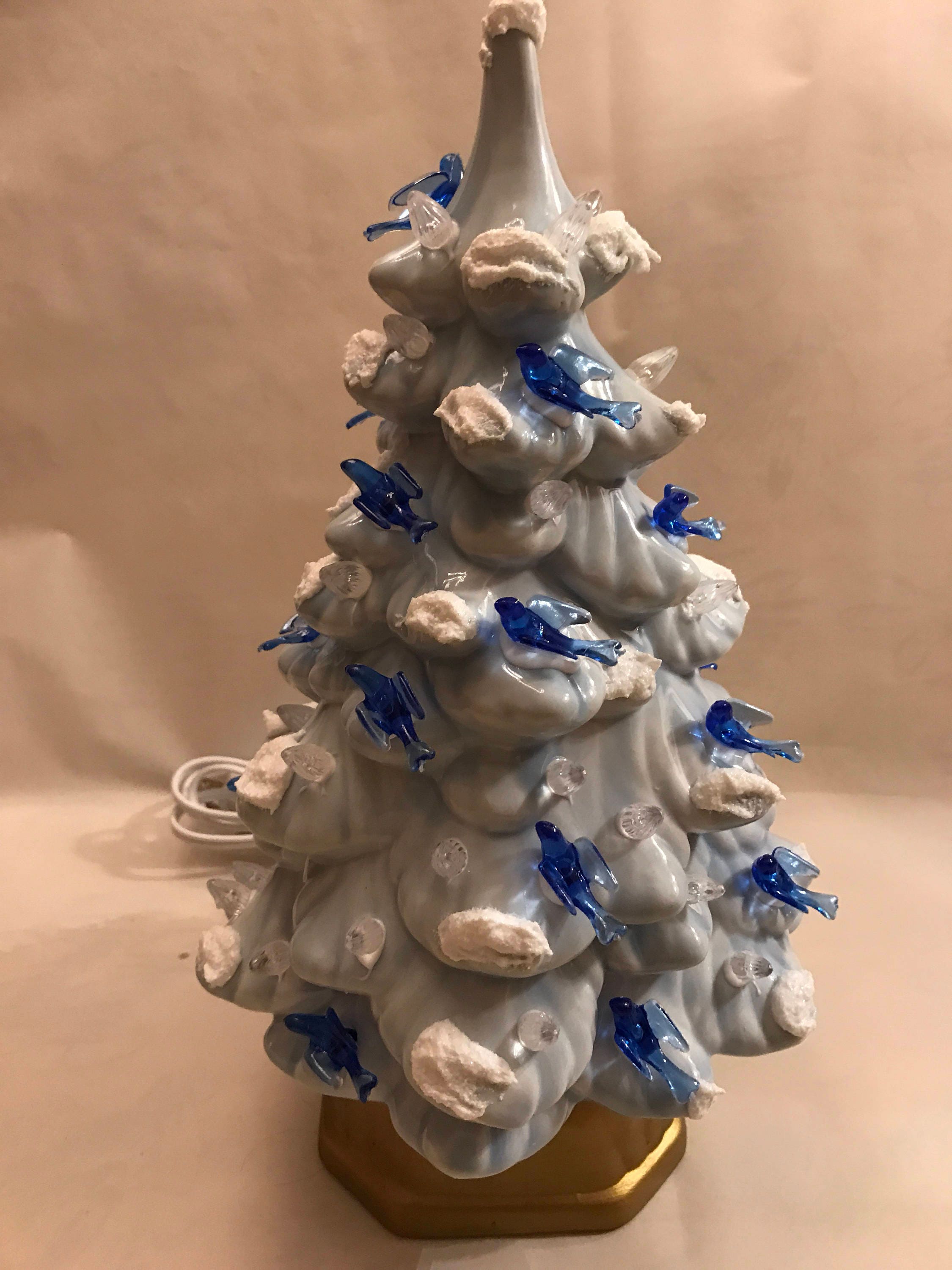 Blue ceramic christmas tree | Etsy