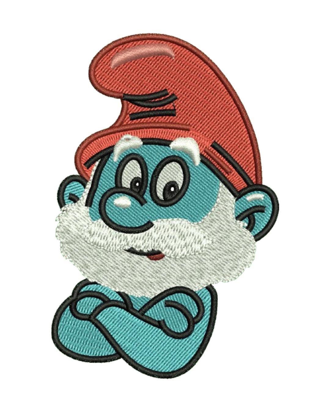 Smurf Gnome Embroidery Design | Cartoon Machine Embroidery File ...