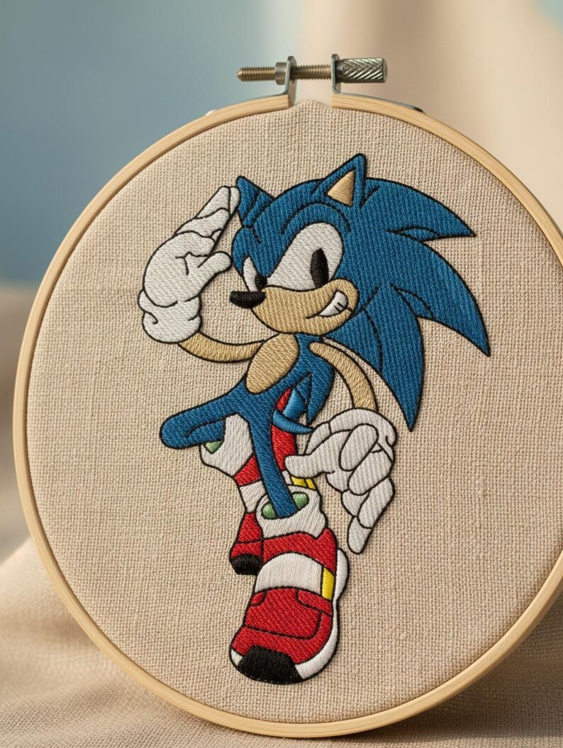Sonic Hedgehog Embroidery Design | Cartoon Character Machine Embroidery ...