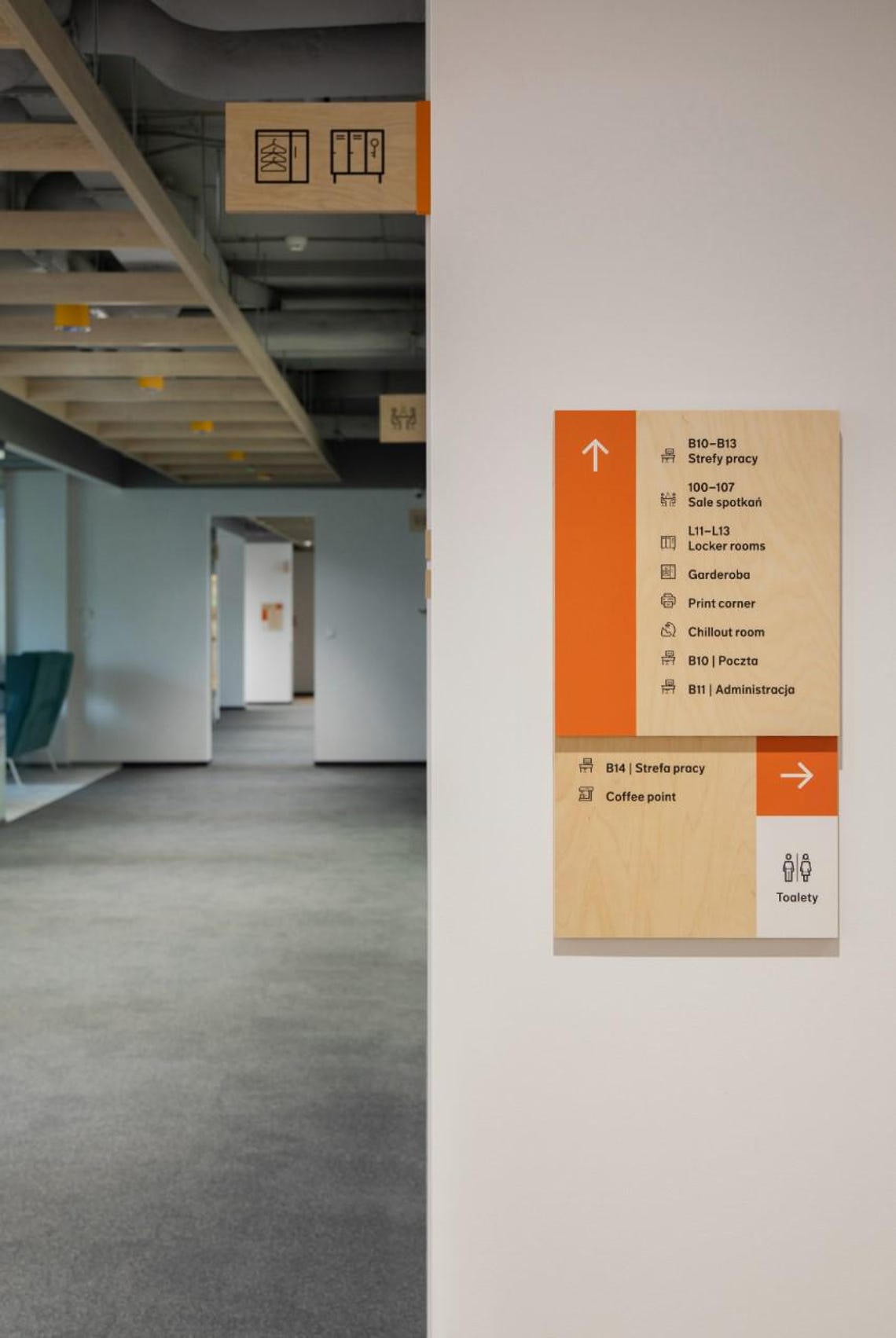Custom Wooden Office Direction Sign, Acrylic Business Wayfinding - Etsy