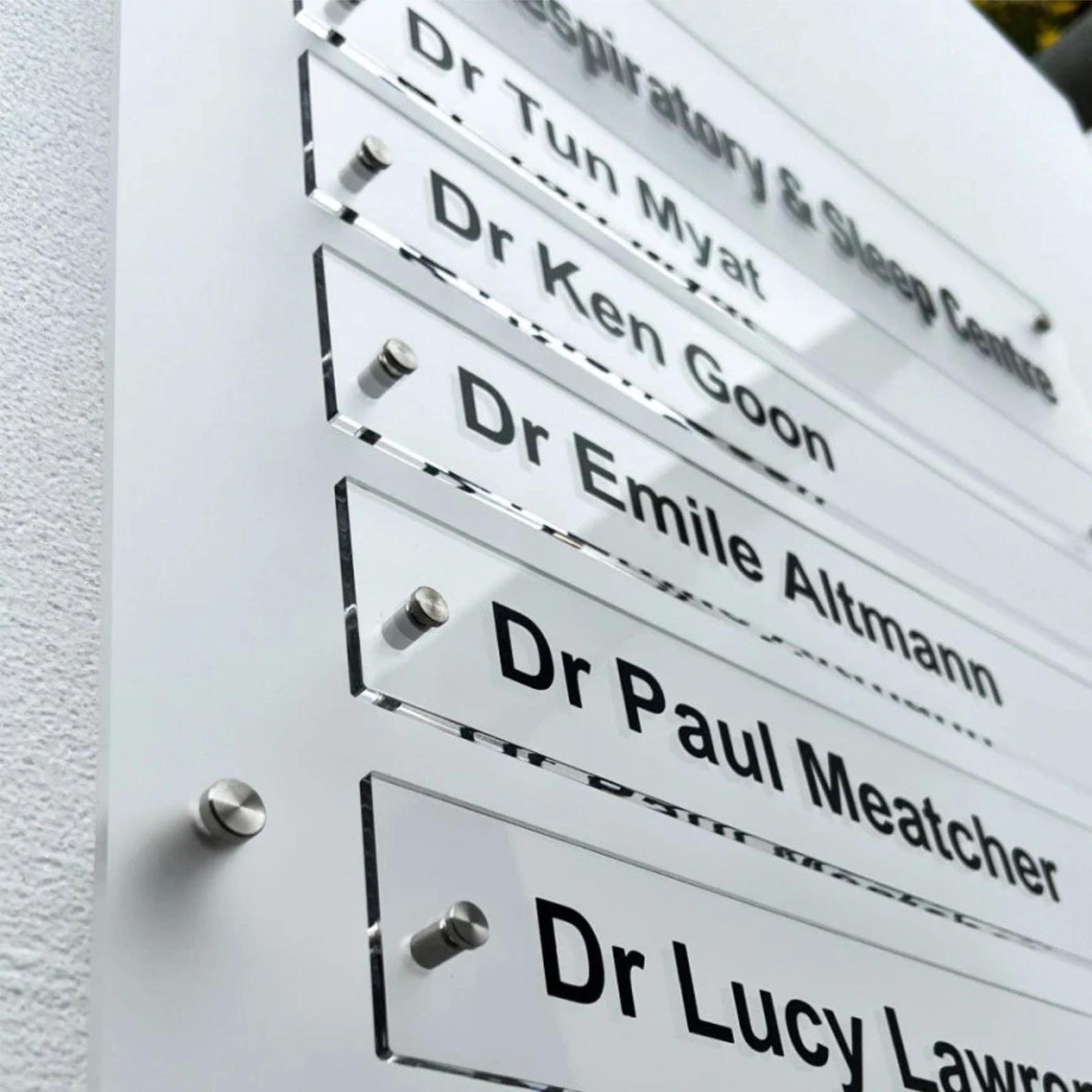 Modern Transparent Acrylic Office Directory Sign – Custom Wall Sign for ...