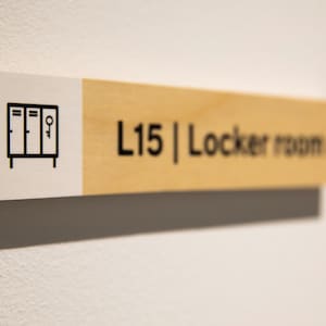 Custom Wooden Office Direction Sign, Acrylic Business Wayfinding - Etsy