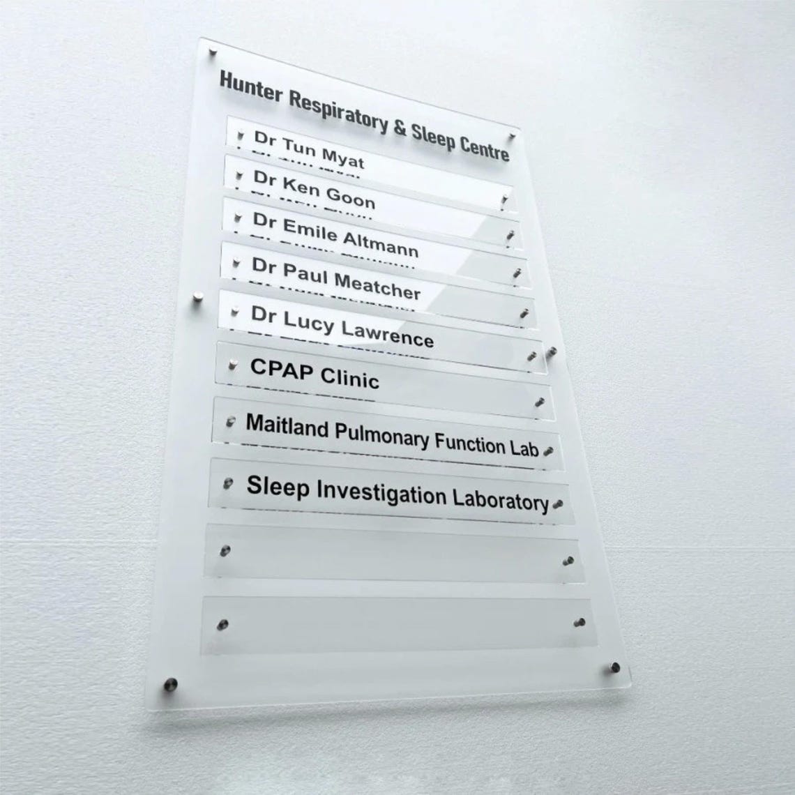 Modern Transparent Acrylic Office Directory Sign – Custom Wall Sign for ...