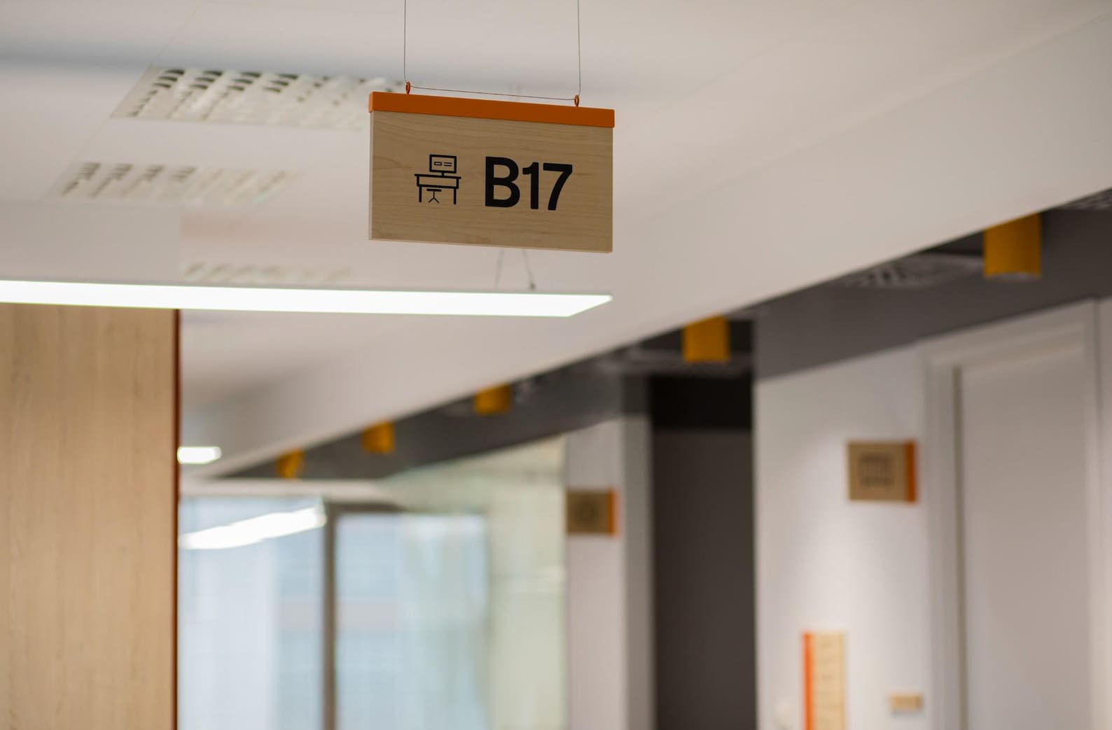 Custom Wooden Office Direction Sign, Acrylic Business Wayfinding - Etsy