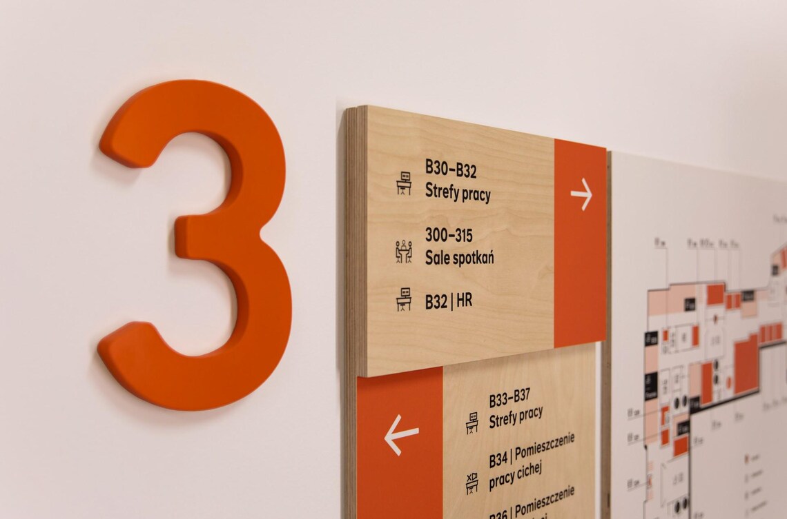 Custom Wooden Office Direction Sign, Acrylic Business Wayfinding - Etsy