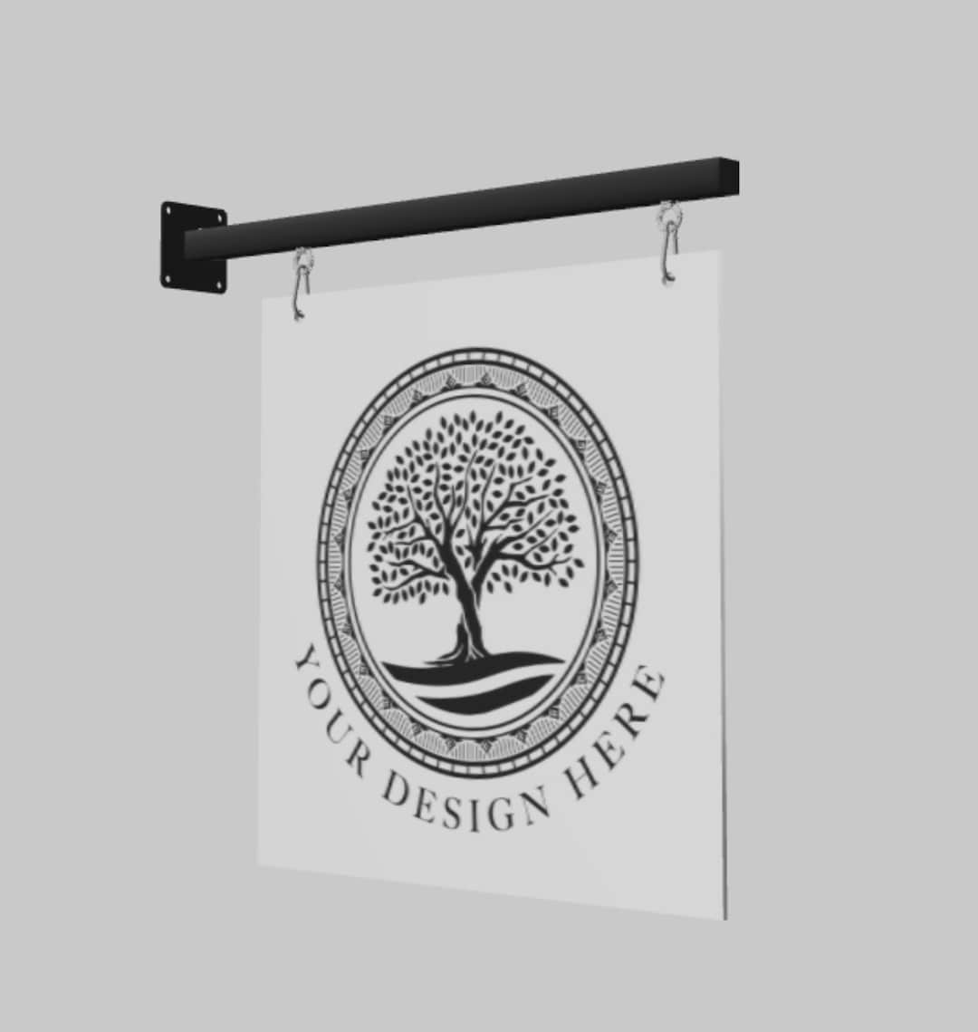 Custom Hanging Business Sign – Double-sided Shop Front Logo - Sign - Etsy