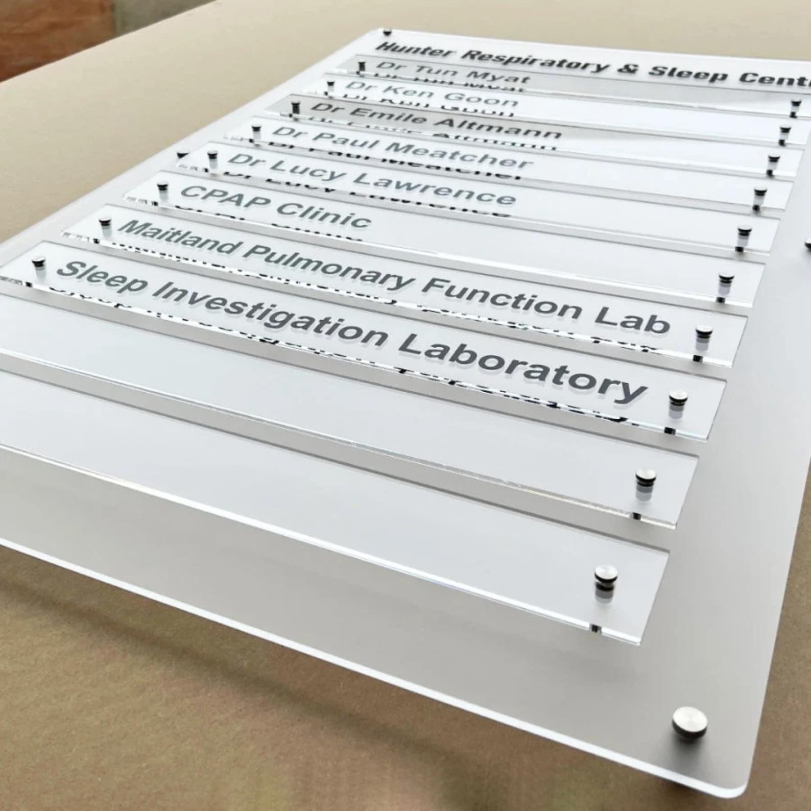 Modern Transparent Acrylic Office Directory Sign – Custom Wall Sign for ...