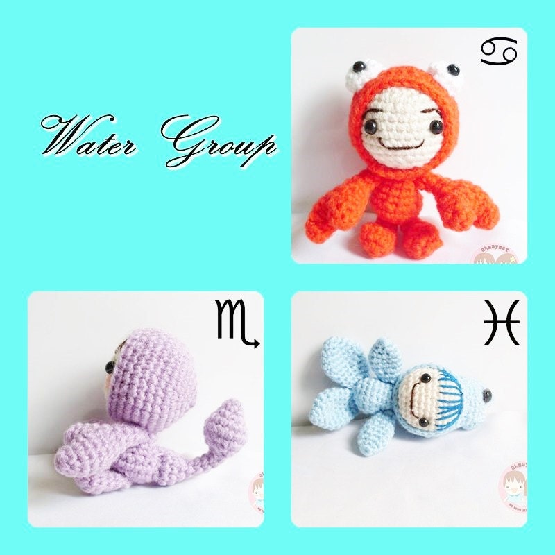 AMIGURUMI PATTERN : the Cutiest Signs of Zodiac Collection - Etsy