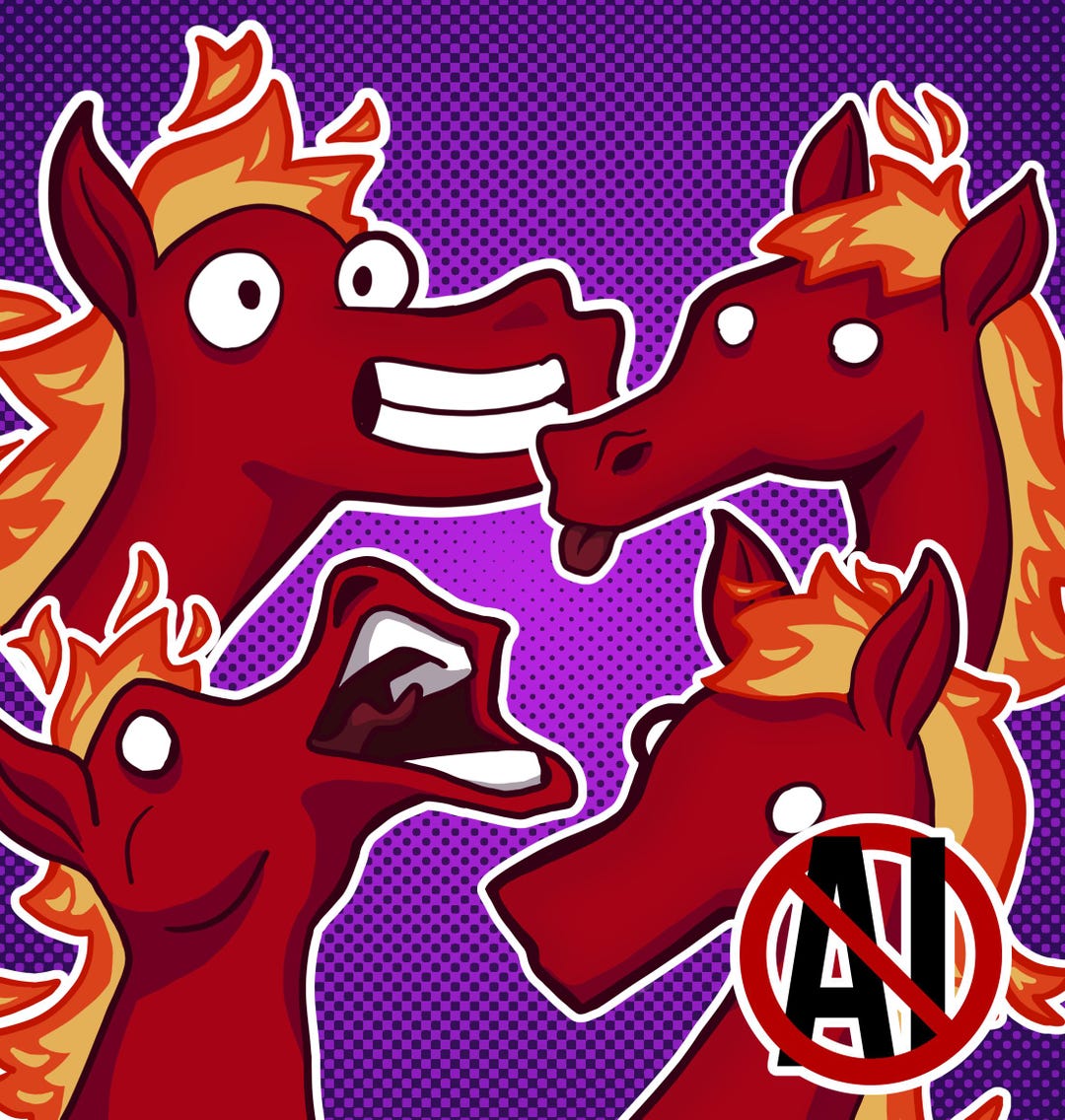 Fire Horse Digital Illustration – Fantasy Art PNG (digital Download) - Etsy