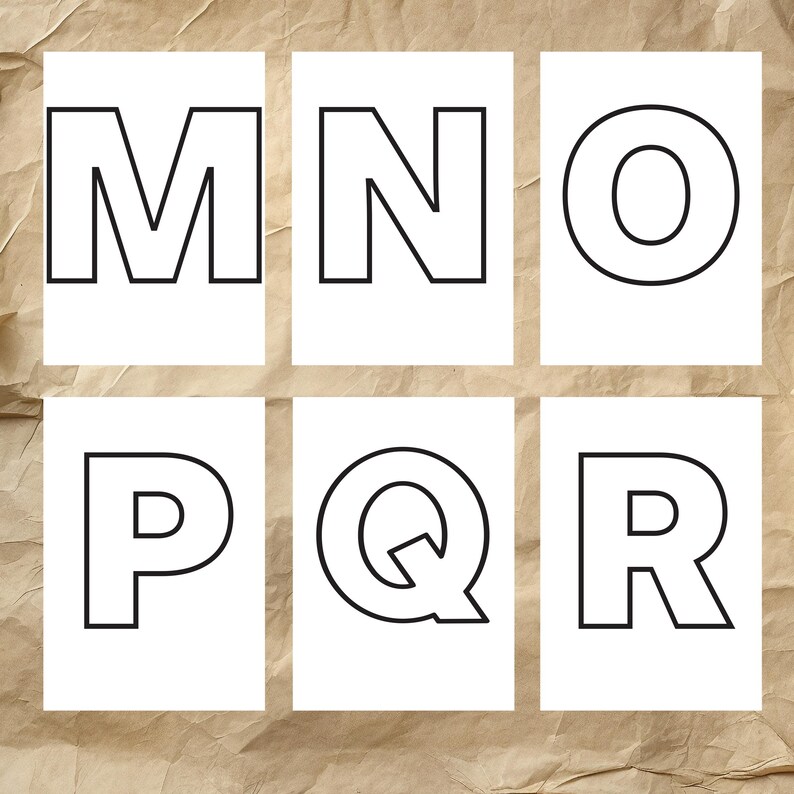 Alphabet Uppercase A to Z - Printable | Outline Letters | Learning ...