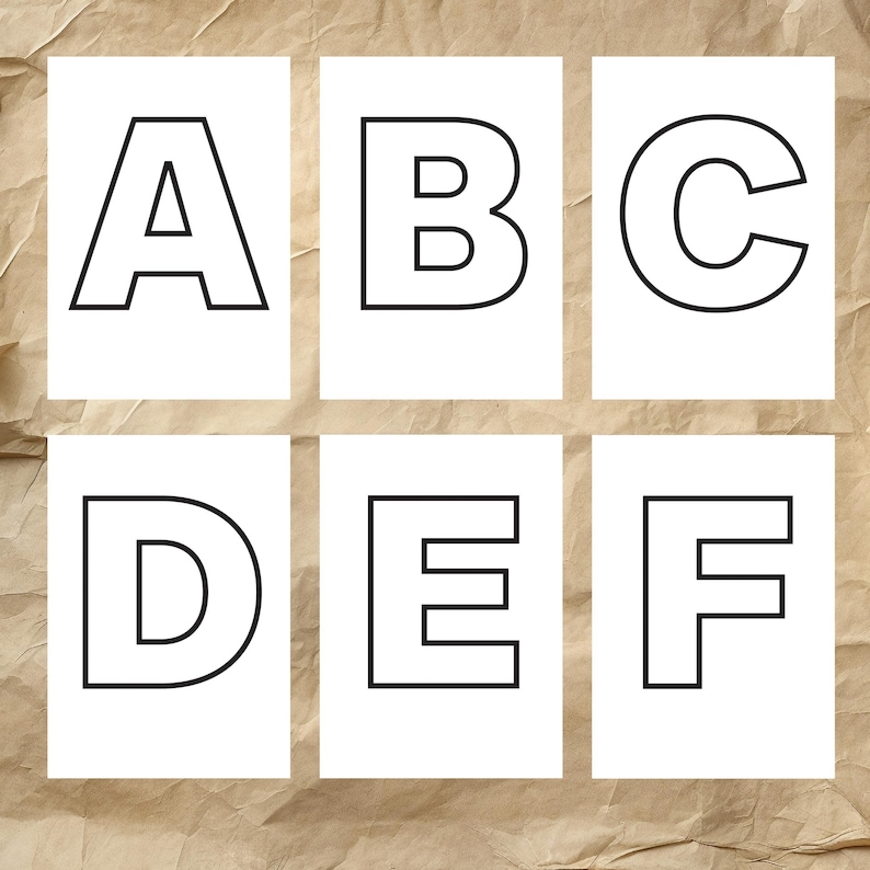 Alphabet Uppercase A to Z - Printable | Outline Letters | Learning ...