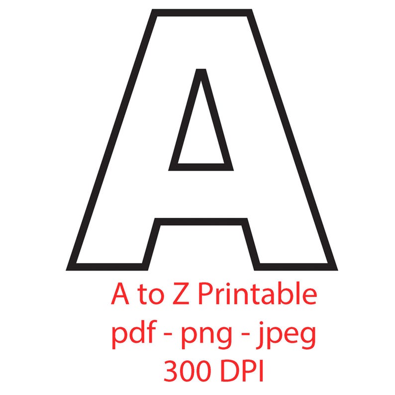 Alphabet Uppercase A to Z - Printable | Outline Letters | Learning ...