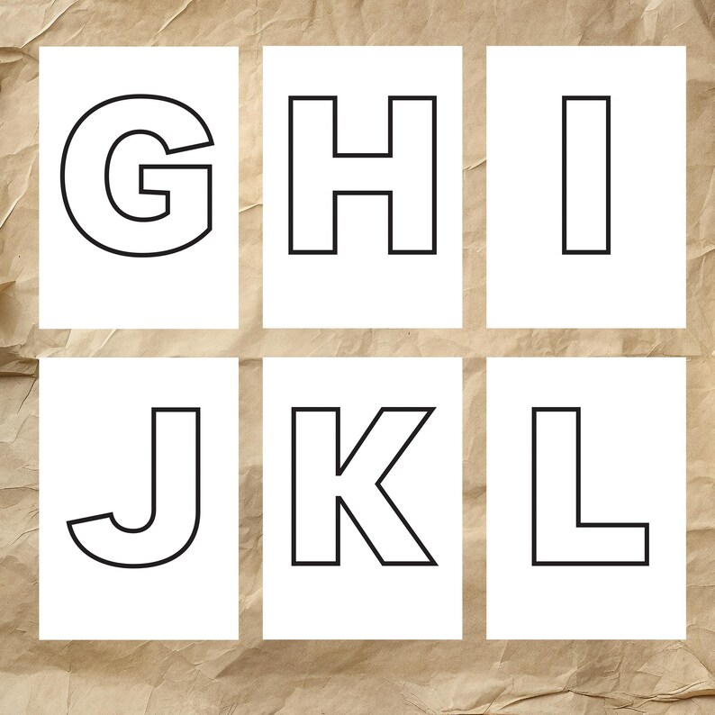 Alphabet Uppercase A to Z - Printable | Outline Letters | Learning ...