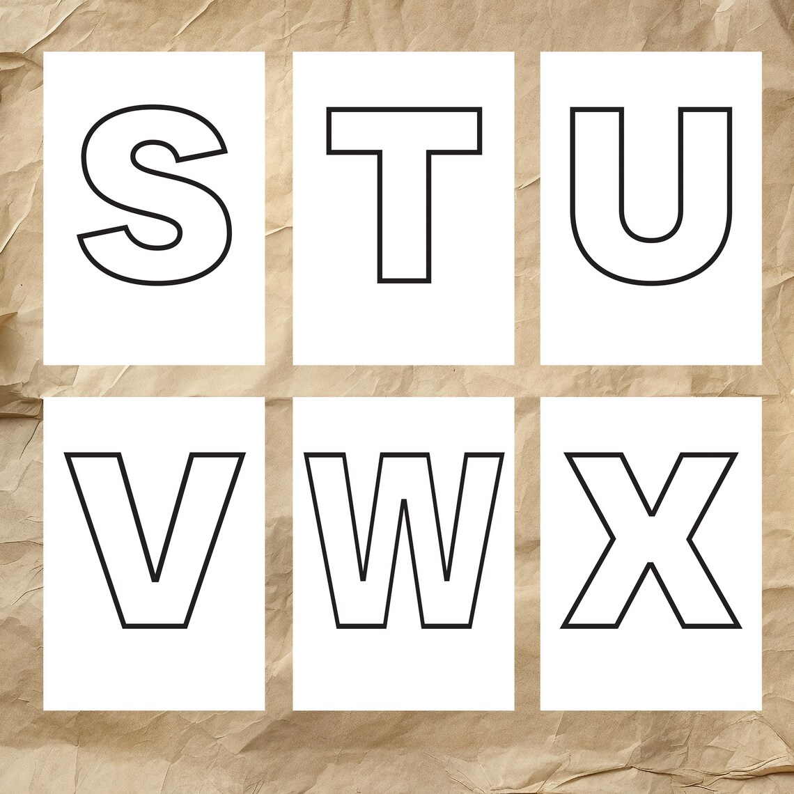 Alphabet Uppercase A to Z - Printable | Outline Letters | Learning ...