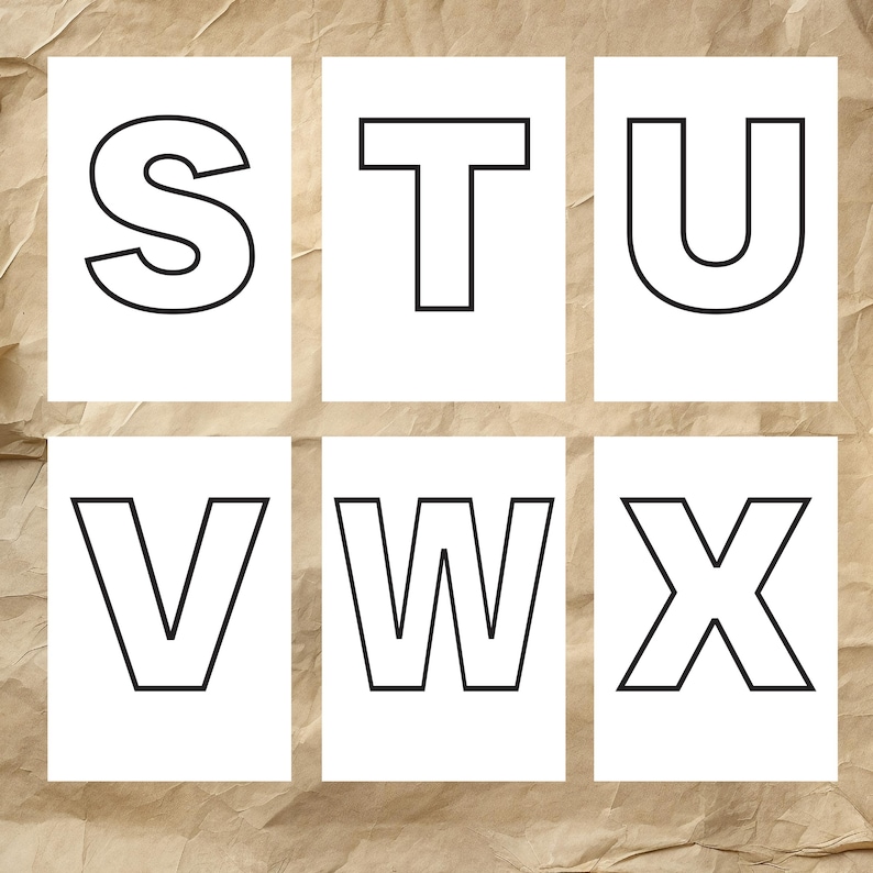 Alphabet Uppercase A to Z - Printable | Outline Letters | Learning ...