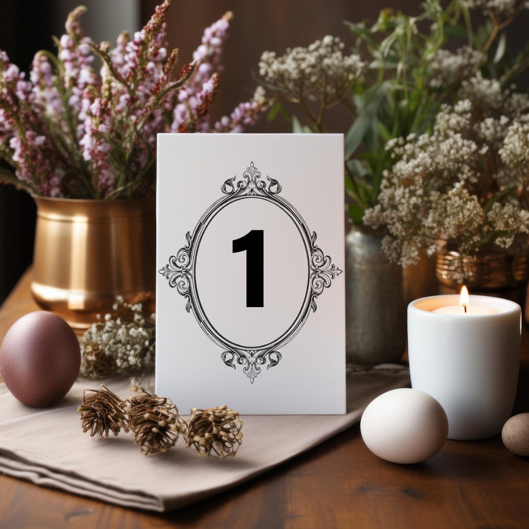 Table Number Sign 1-20, Printable (PNG JPG) - Etsy