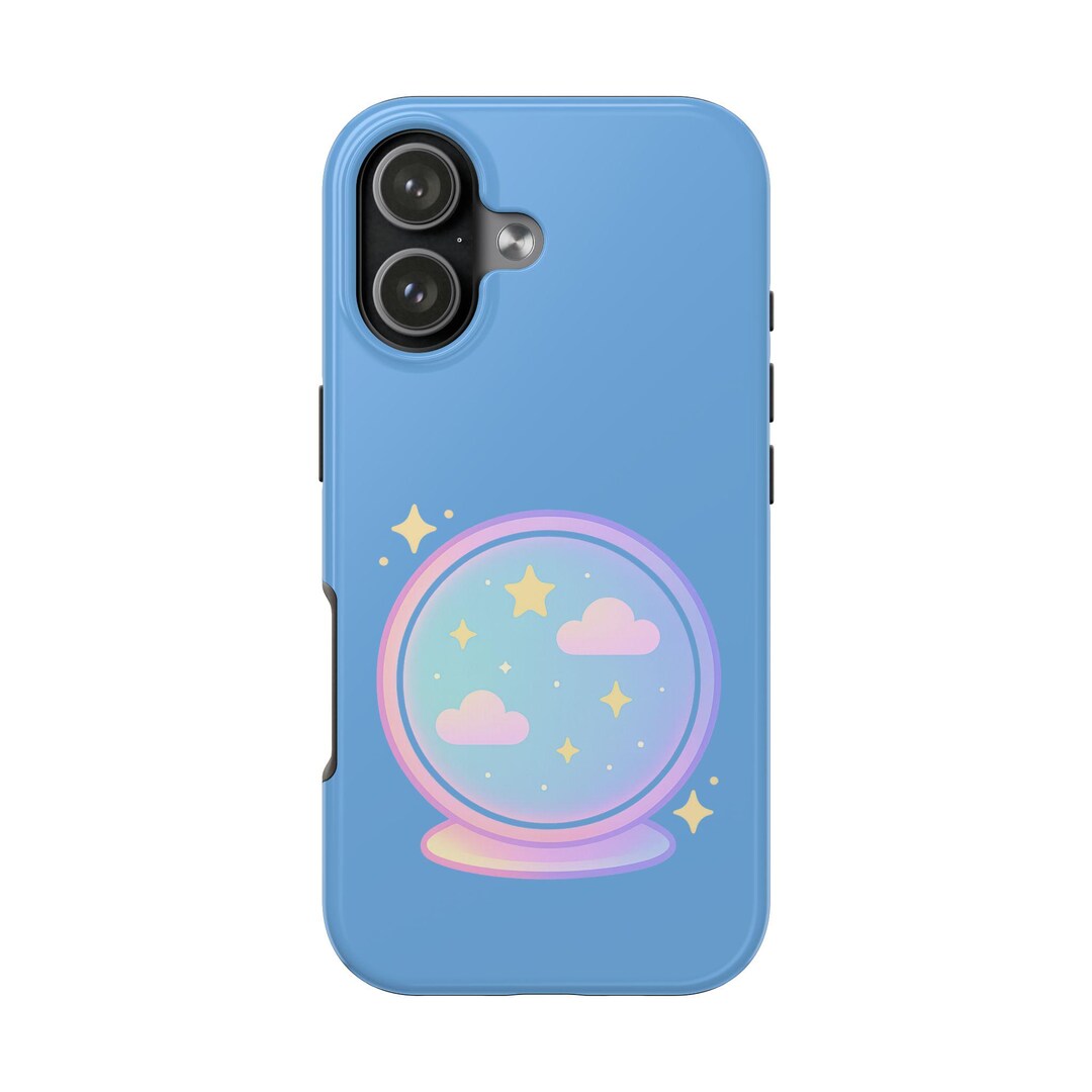 Cosmic Moon Phase Phone Case Blue | Galaxy Aesthetic Minimalist Design ...