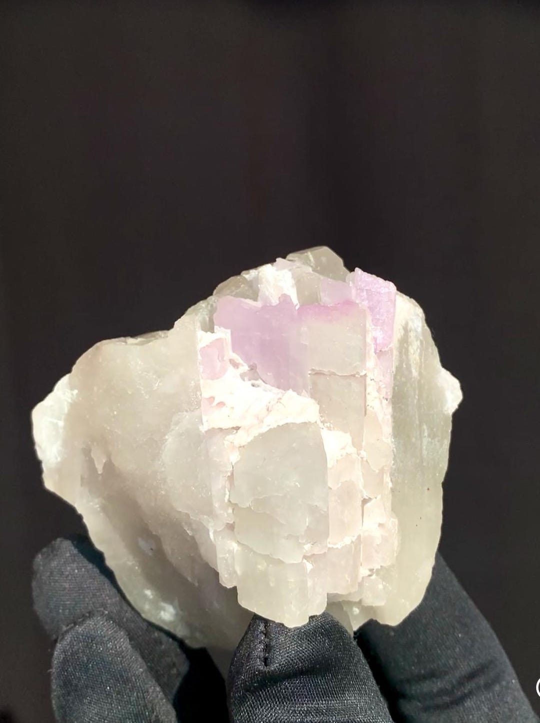 Natural Kunzite With Quartz Specimen - Etsy
