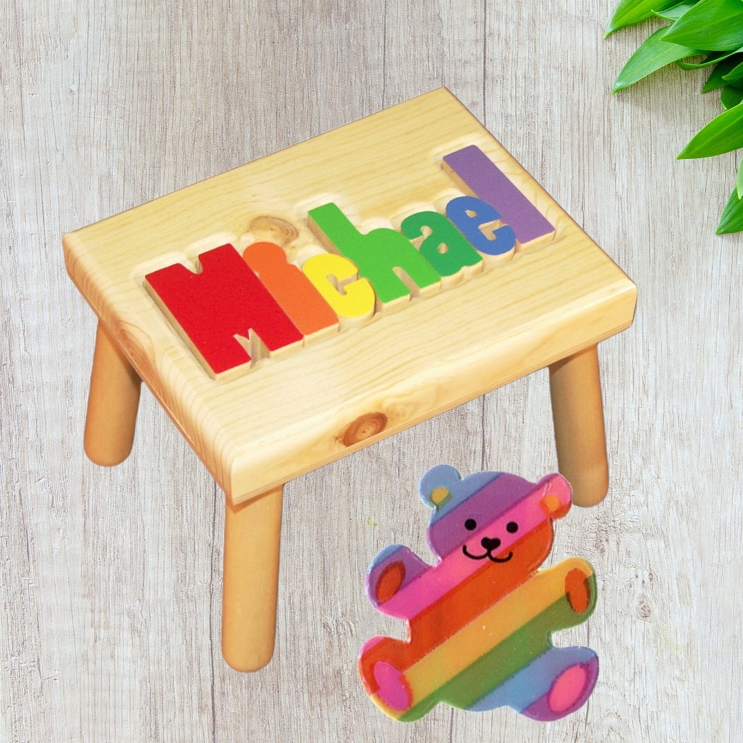 Child s Name Puzzle Stool Baby Gift Puzzle Stool Etsy child-s-name-puzzle-stool-baby-gift-puzzle-stool-etsy