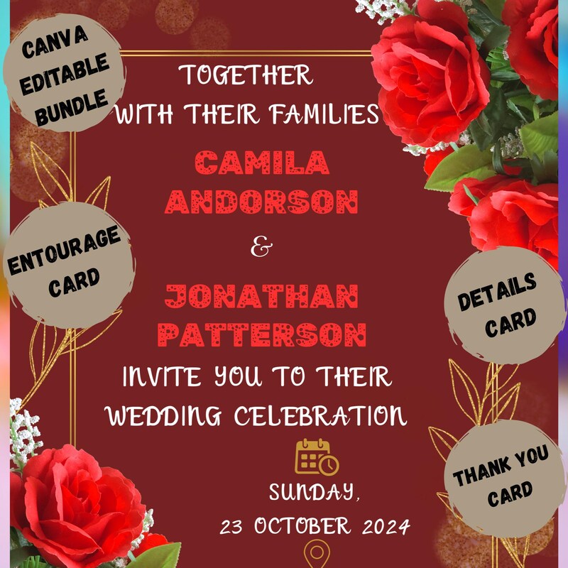 Wedding Invitation Entourage - Etsy