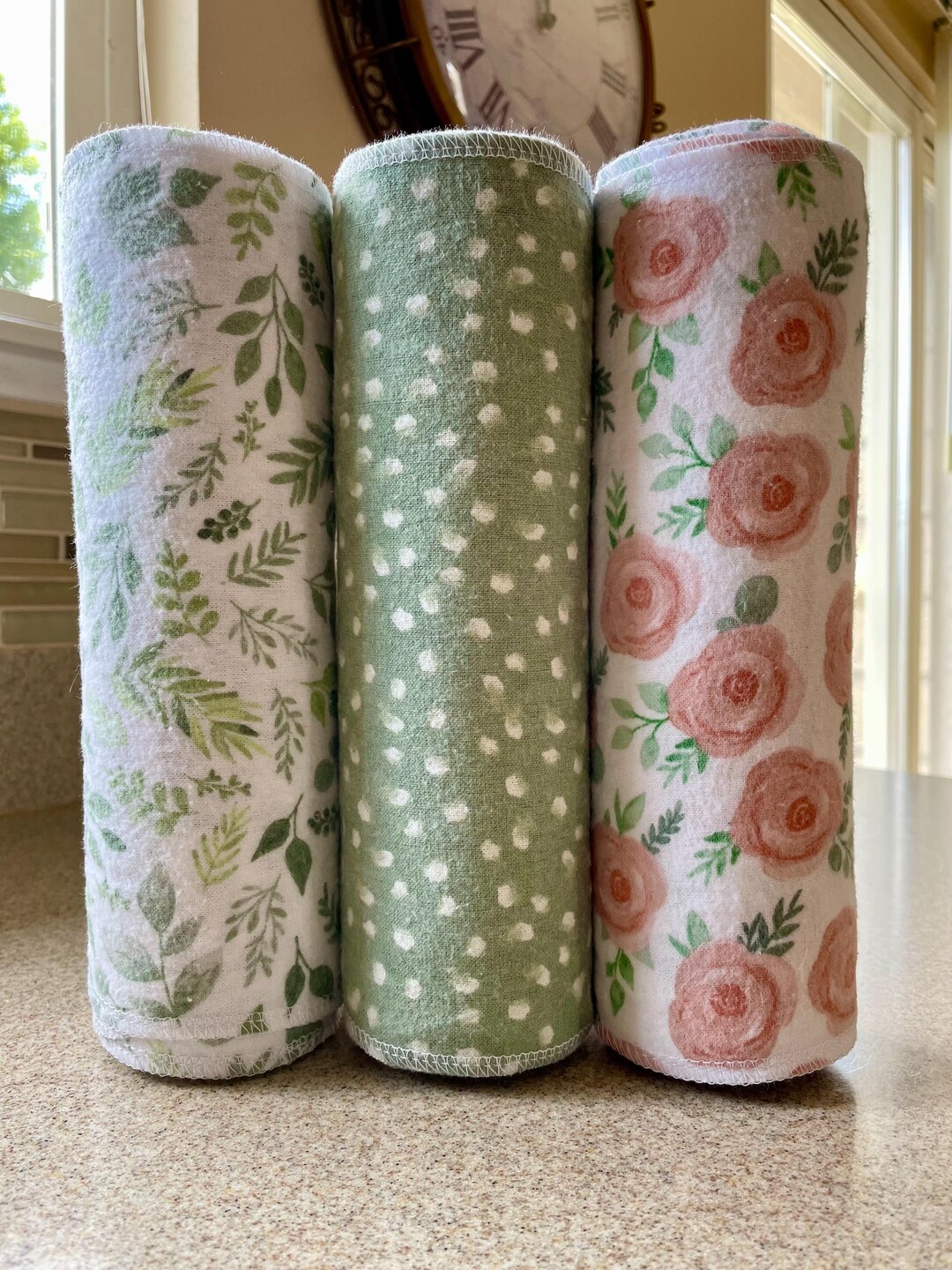 Handmade 100% Cotton Flannel Towels. Reusable Papertowel. Un-paper ...