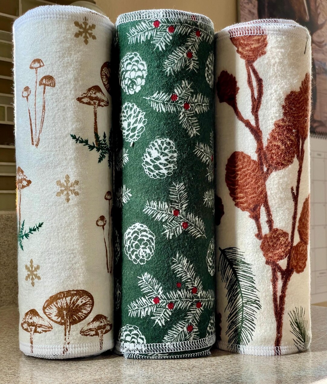 Handmade 100% Cotton Flannel Towels. Reusable Papertowel. Un-paper ...