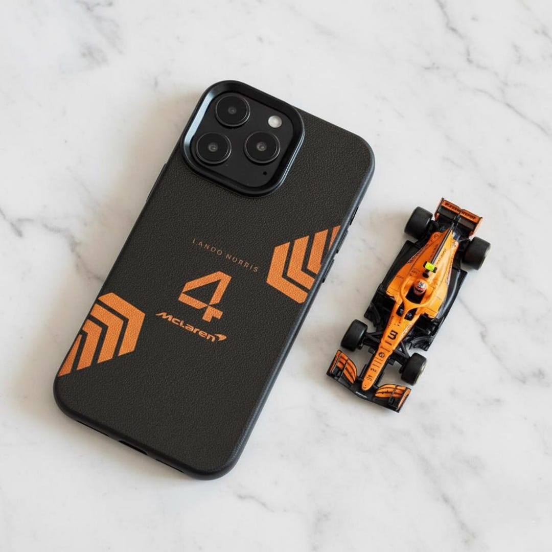 Papaya & Black Racing Aesthetic Phone Case - F1 Motorsport Fan Cover ...