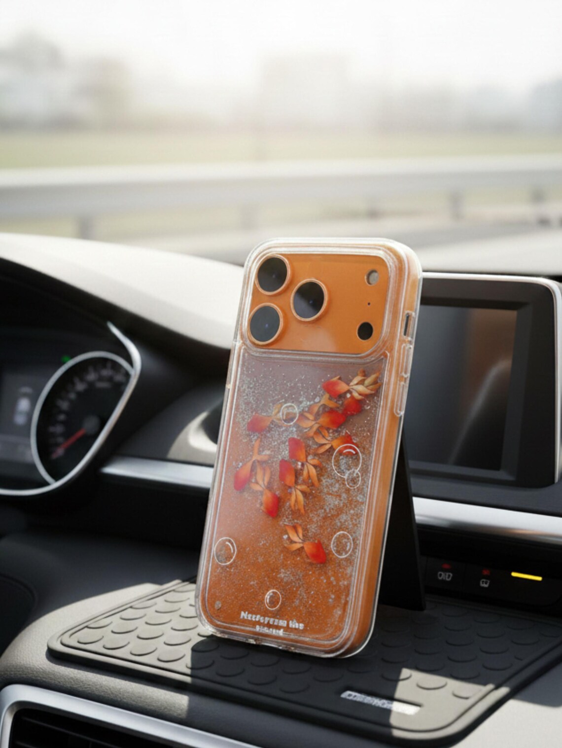 Iphone17 Pro Mx Koi Fish Quicksand Phone Case | Floating Glitter Liquid ...