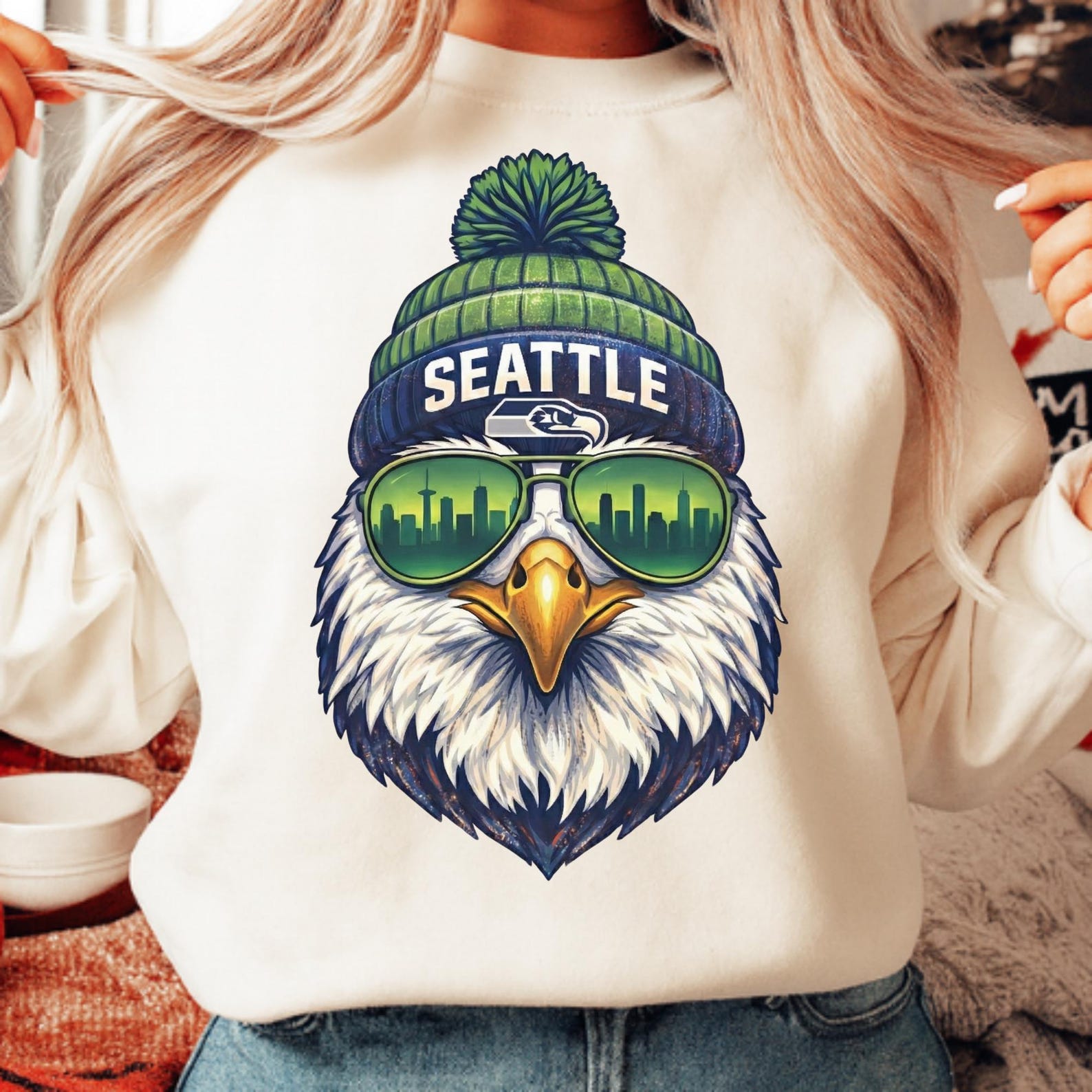 Vintage Seattle Football PNG, Retro Seattle Game Day Digital Design ...