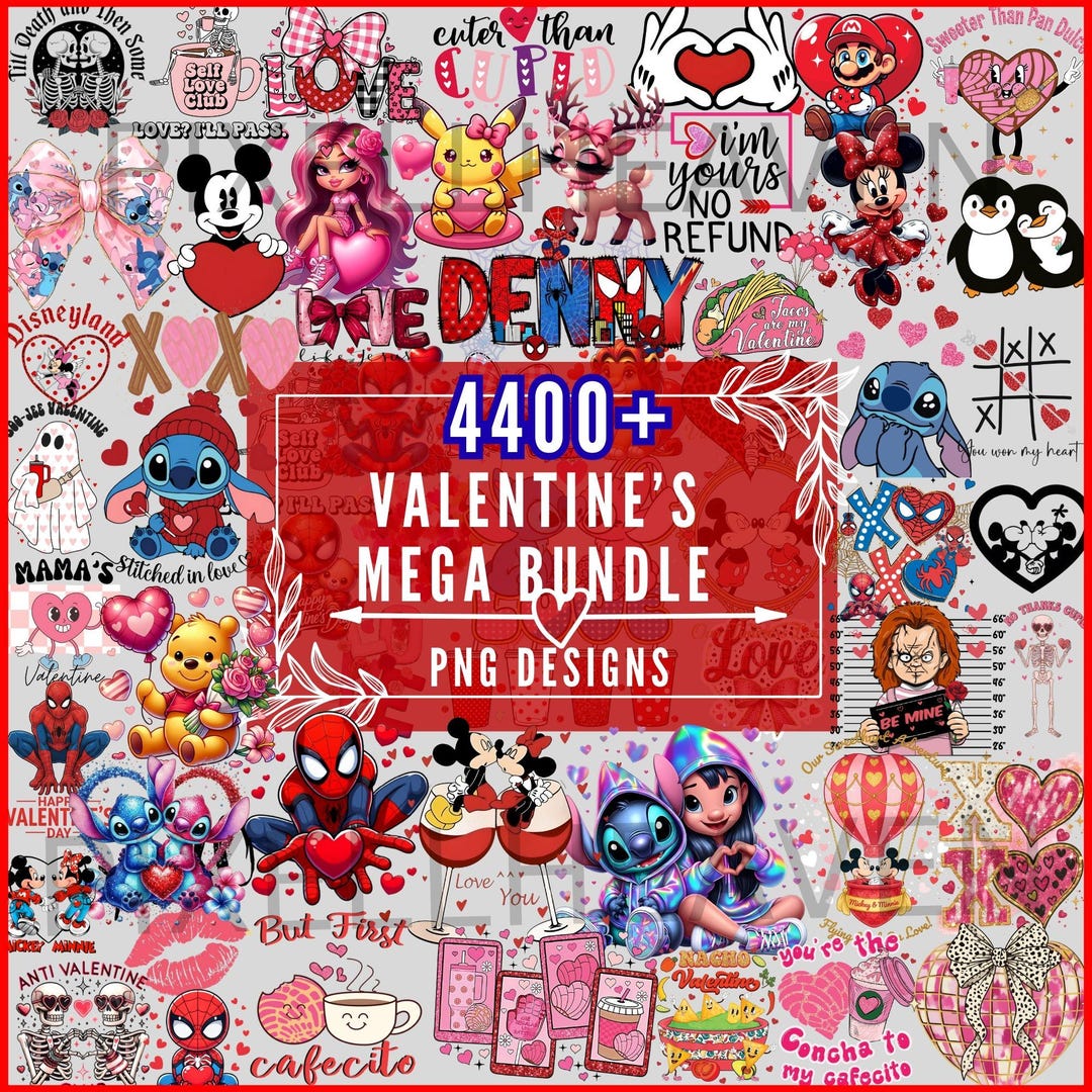 4400+ Valentine Mega Bundle Png Bundle, Retro Valentine Png, Valentines ...
