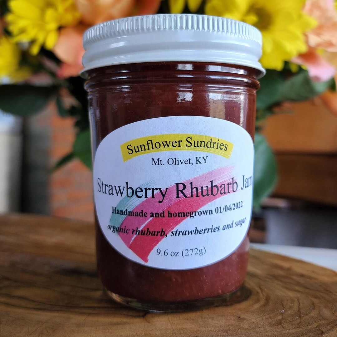Strawberry Rhubarb Jam | Homemade Jam, Small Batch Jam, Farm Fresh Jam ...