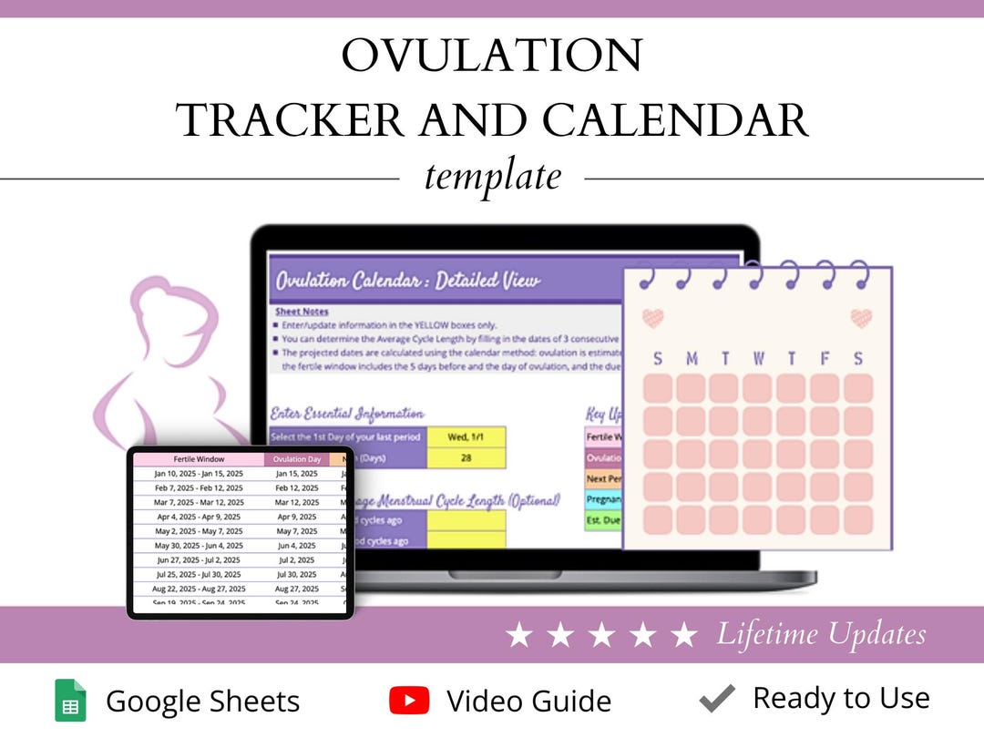 Ovulation Tracker | Google Sheets Template | Calender Sheet, Key ...