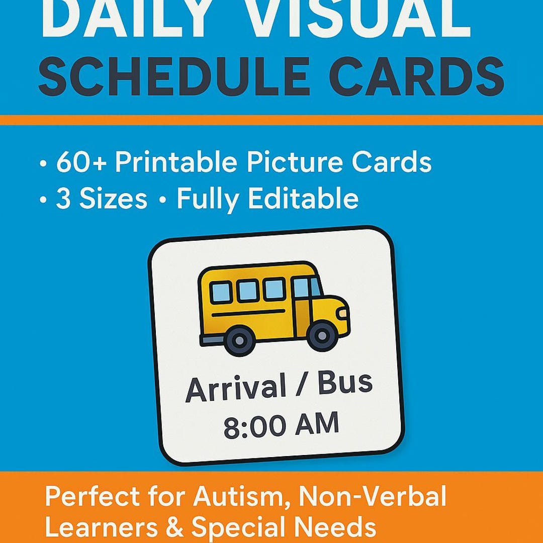 Daily Visual Schedule Cards | Autism Classroom Routine | Special ...