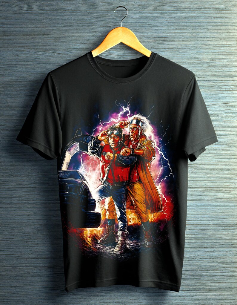 Time Travel Artwork Halftone Movies Designs for DTF Halftone Printing T ...