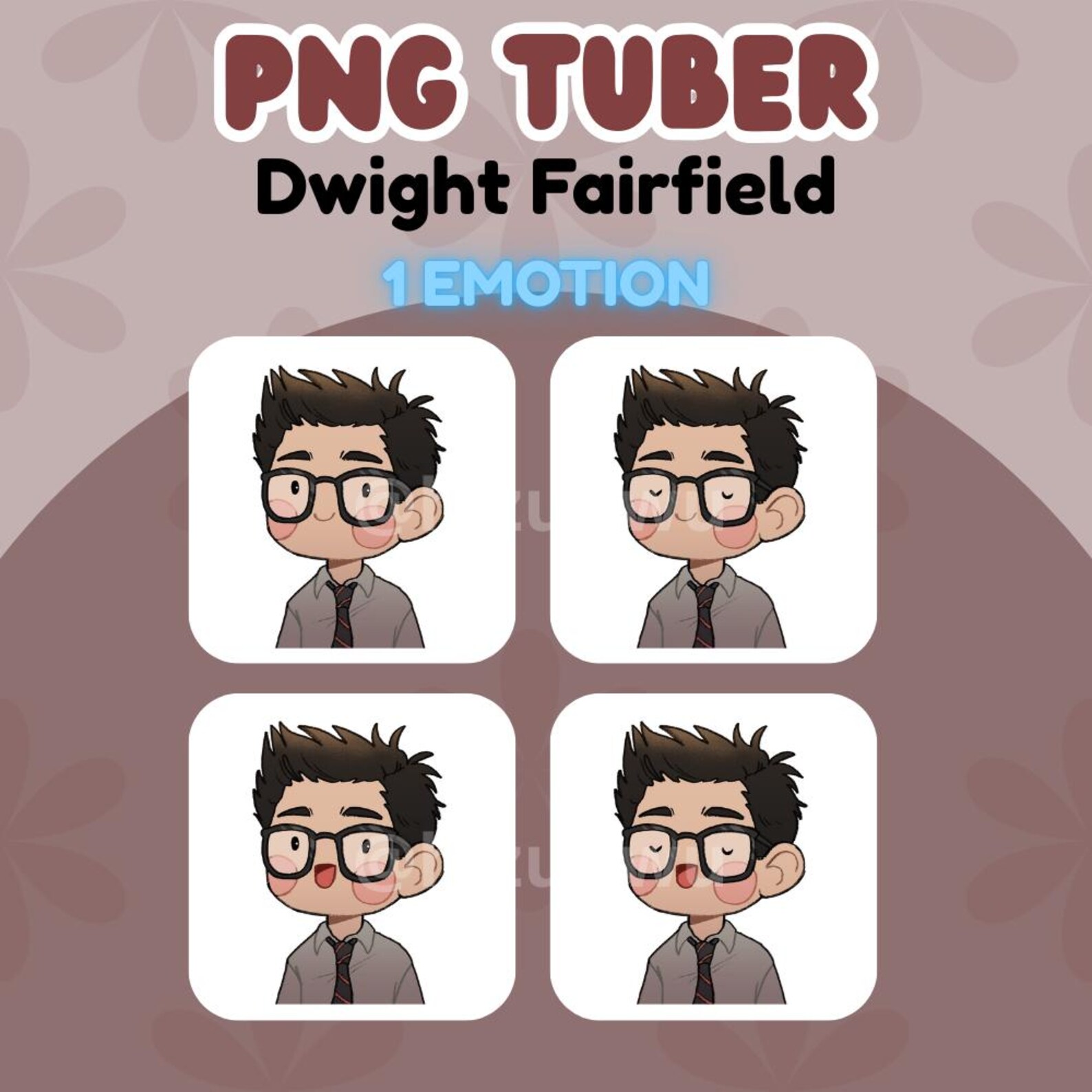 Animated Chibi Dwight Fairfield PNG Tuber With ASSETS | Streaming ...