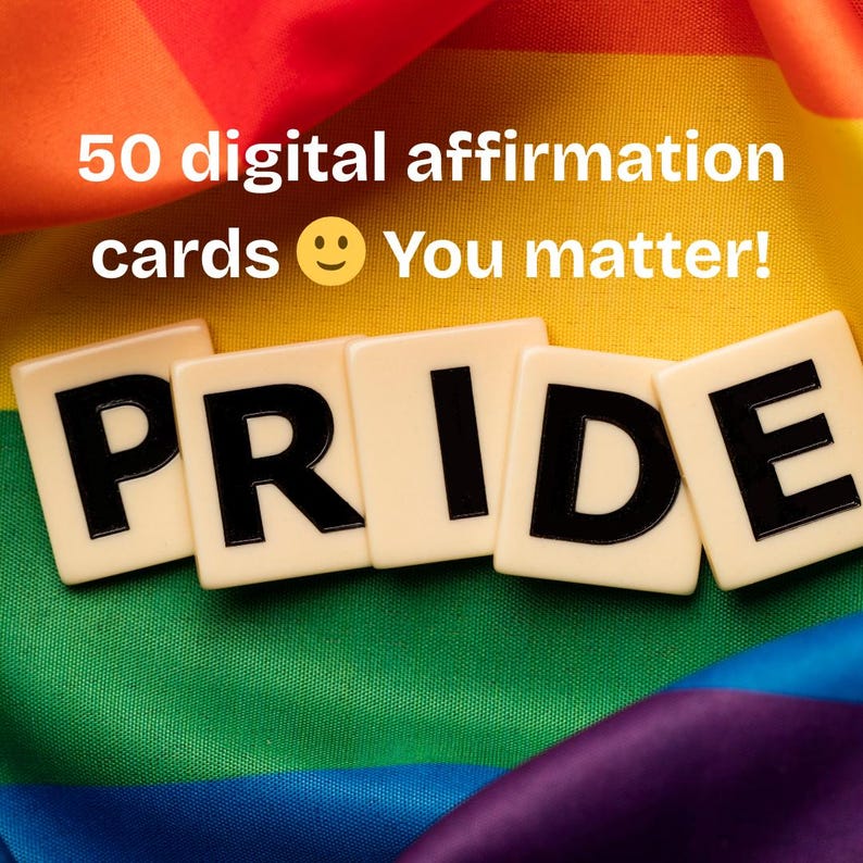 LGBTQ+ Affirmation Cards: Pride Love (digital Download) - Etsy
