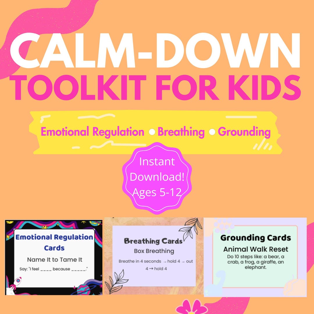 Calm-down Toolkit for Kids | Emotional Regulation Cards | Breathing ...
