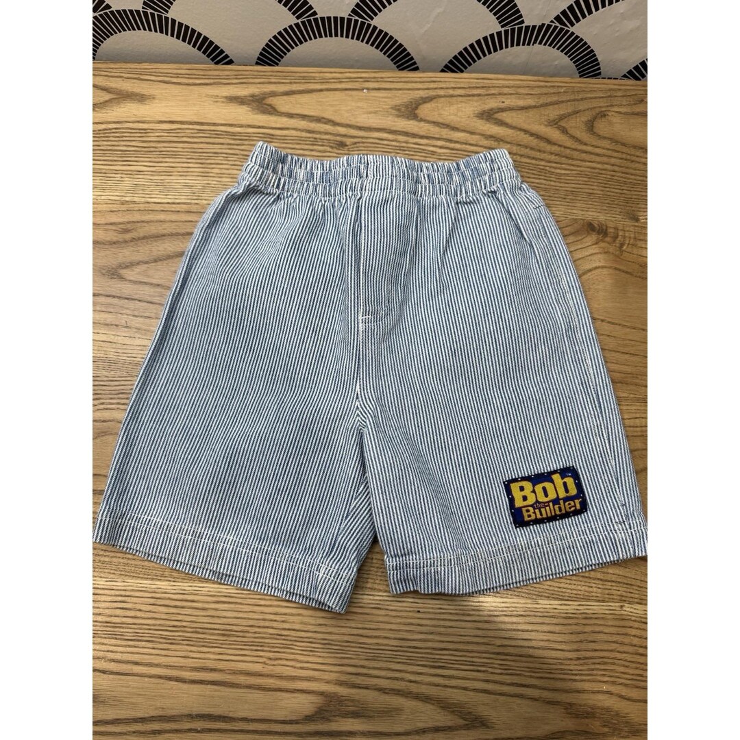 Vintage Bob the Builder Shorts Size 5T Pinstripe Denim Cartoon ...